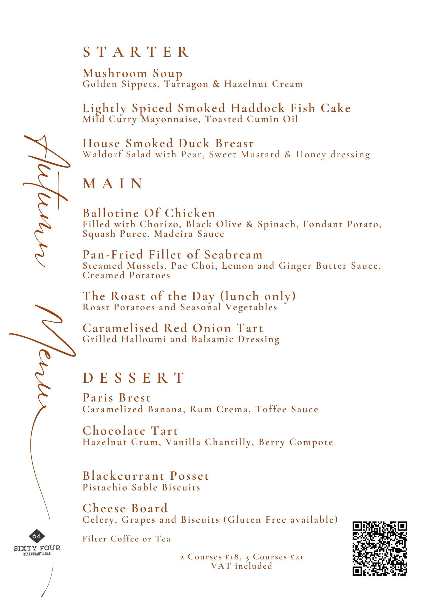 64 Restaurant and Bar | Chichester College